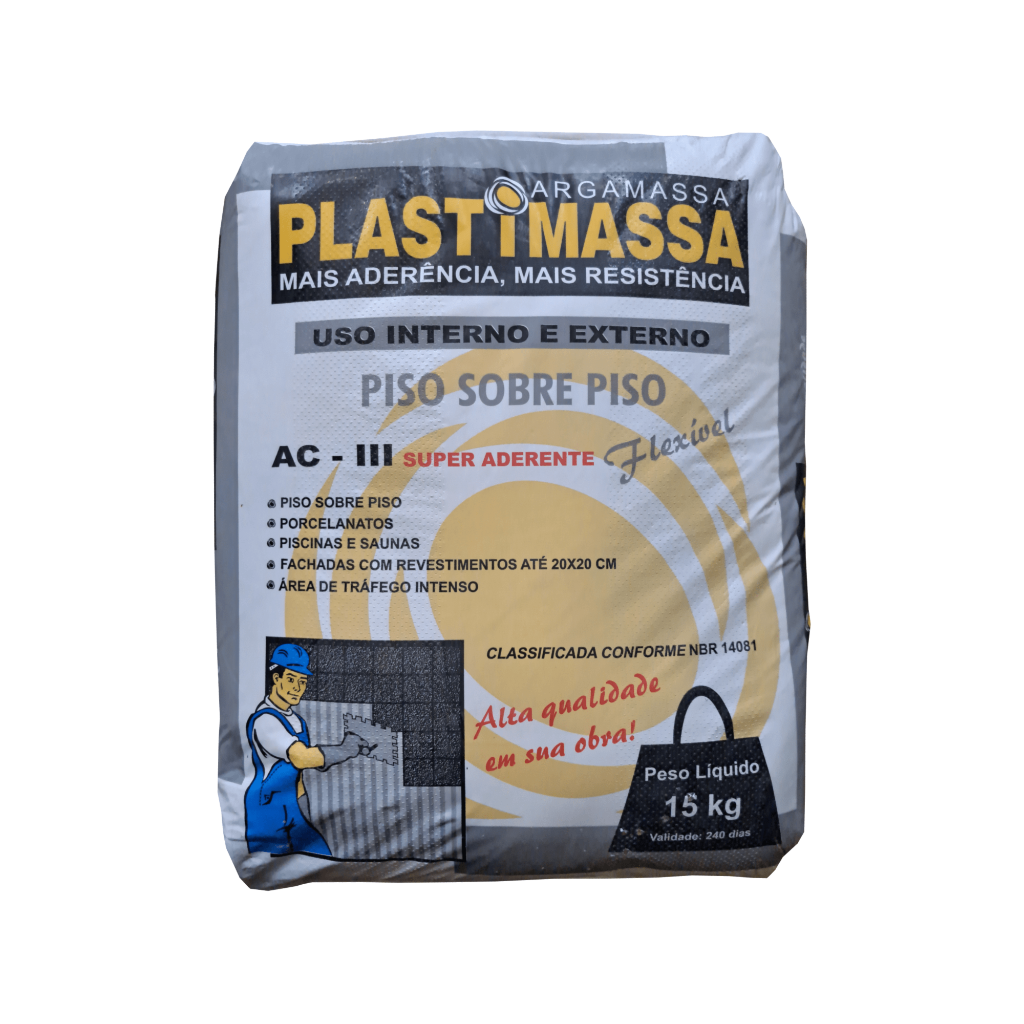 Argamassa Piso Sob Piso 15kg Plastimassa - Apotiguar