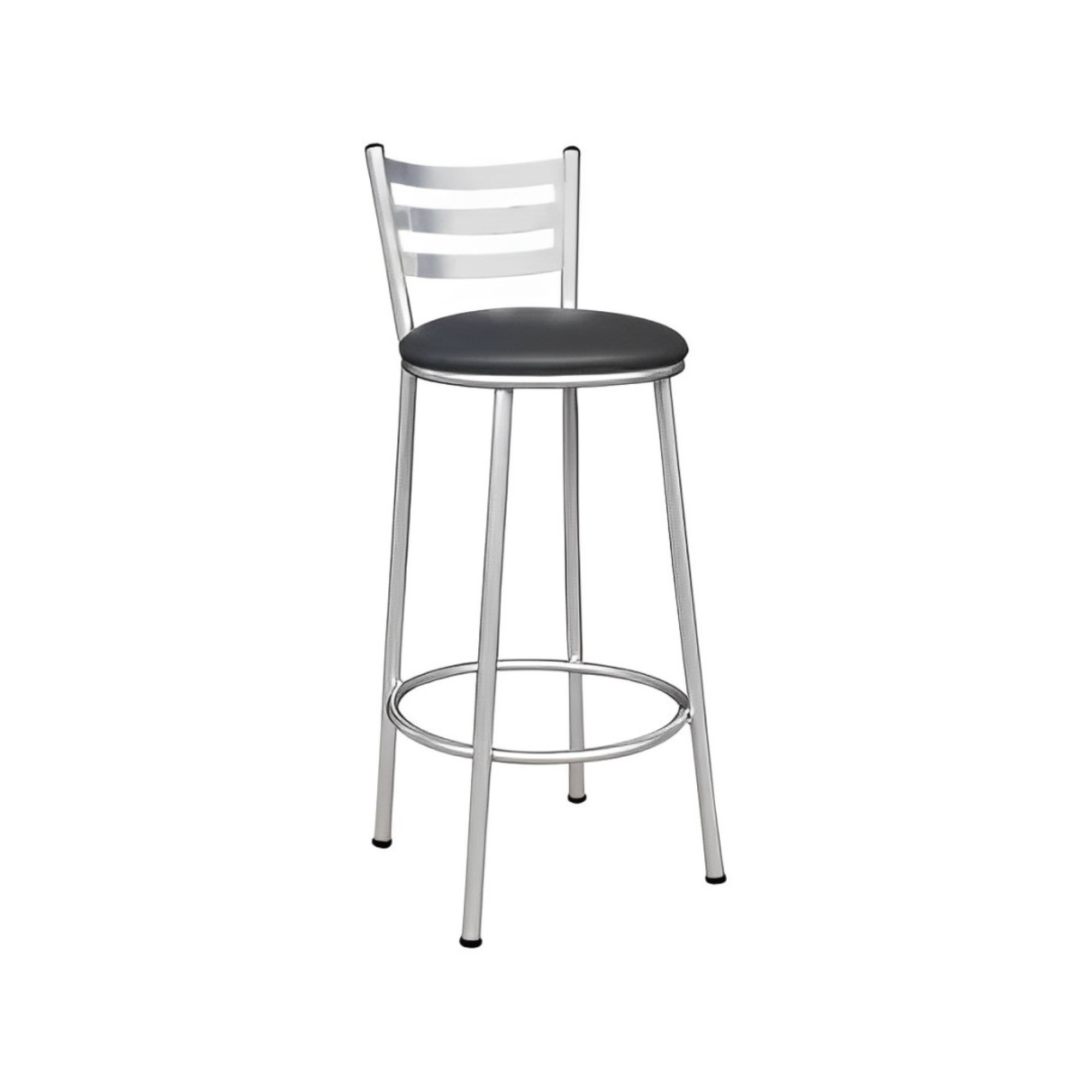 Banco Millenium 75CM Prata/Preto Metalnew - Apotiguar Banco Millenium 75CM Prata/Preto Metalnew - Apotiguar