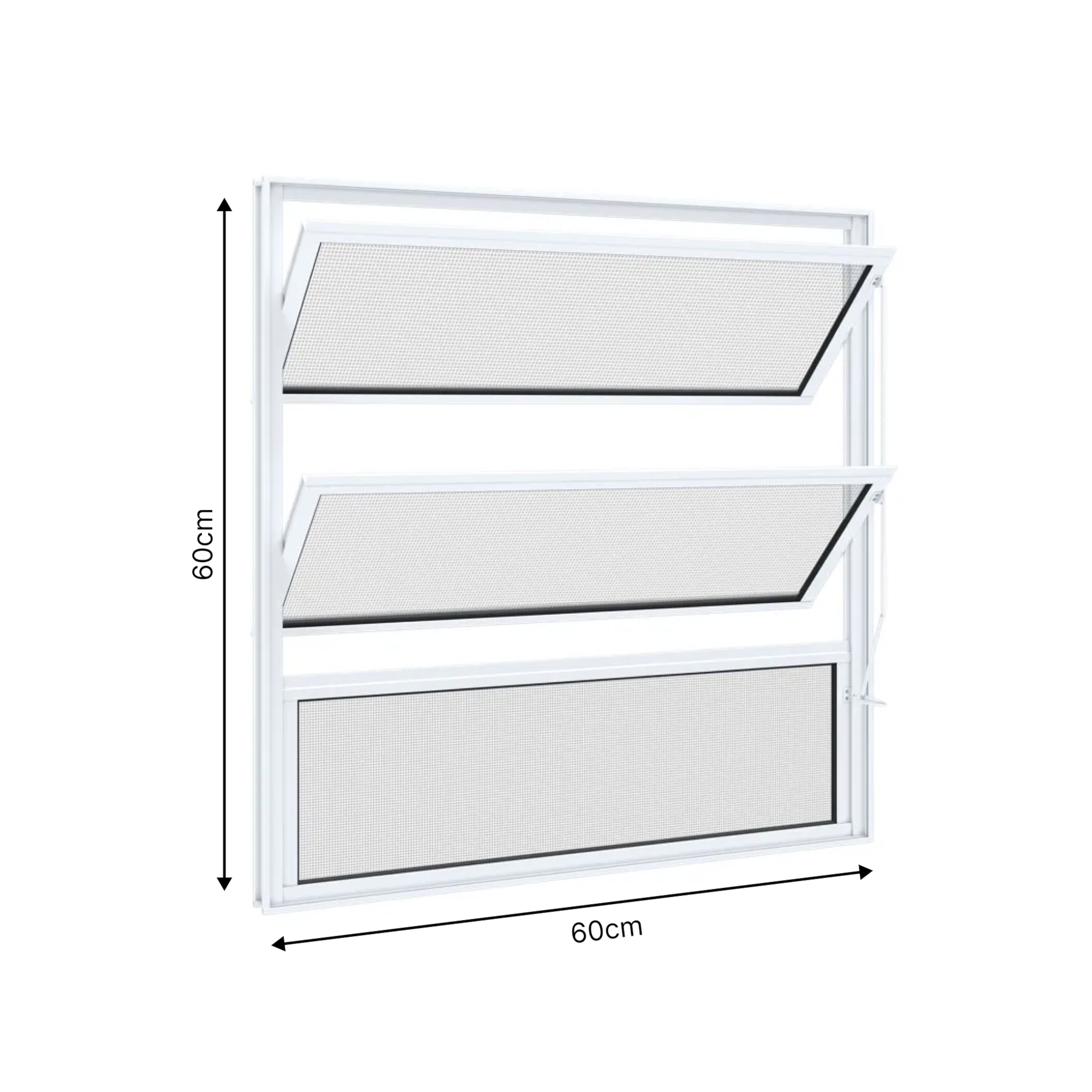 Basculante 60x60cm Alumínio Branco Riobras - Apotiguar