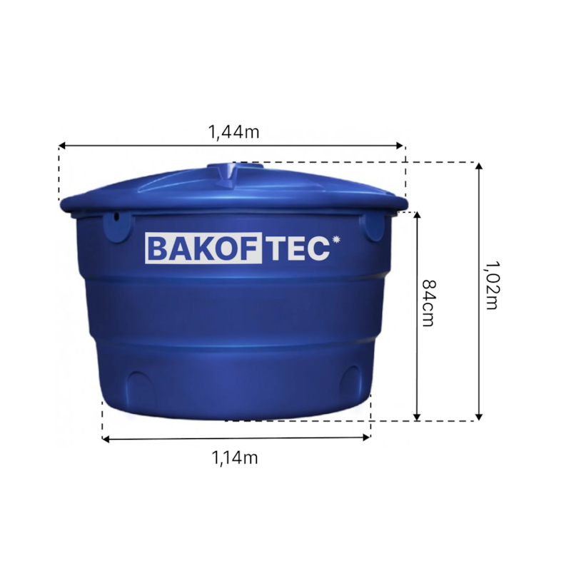 Caixa de Água Polietileno 1000L Bakof - Apotiguar