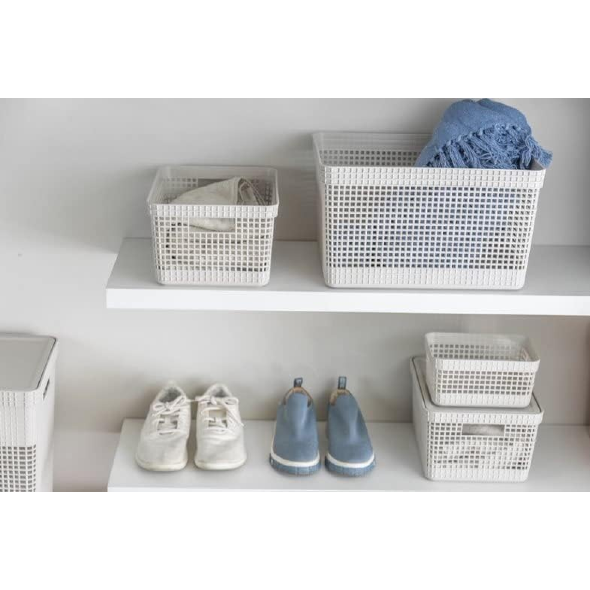 Cesto Organizador Grid 20L Branco Ou - Apotiguar