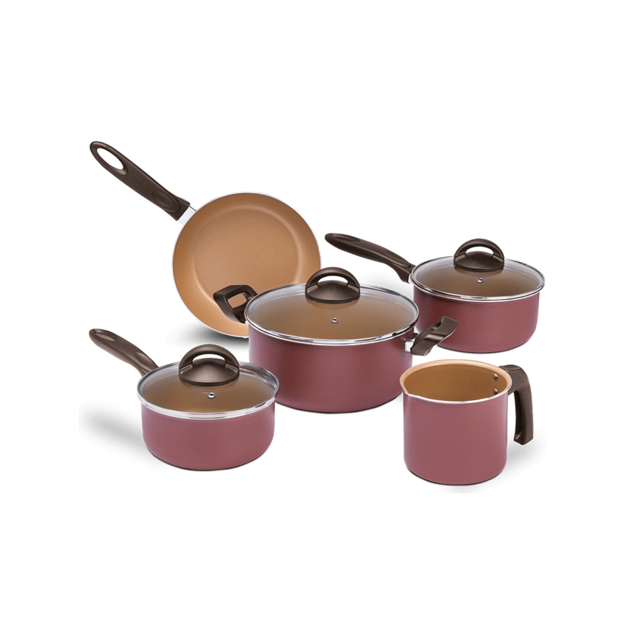 Conjunto de Panelas 5 Peças Natural Marrom Brinox - Apotiguar