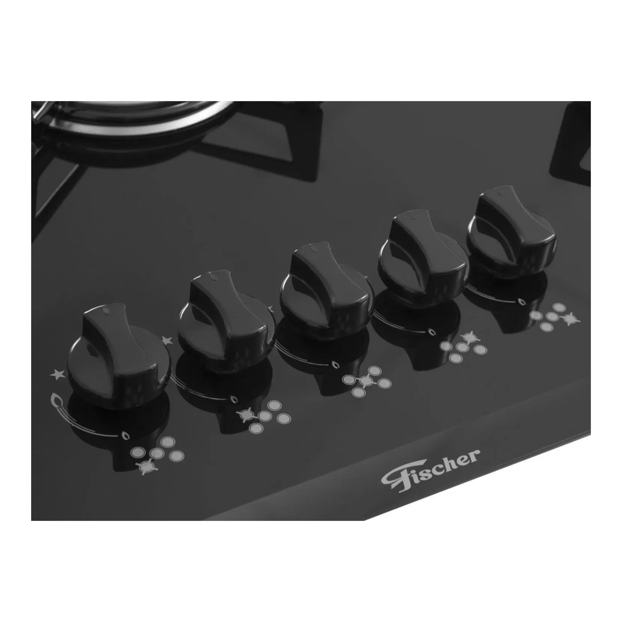 Cooktop com 5 Bocas à Gás Mesa de Vidro Preto Fischer - Apotiguar