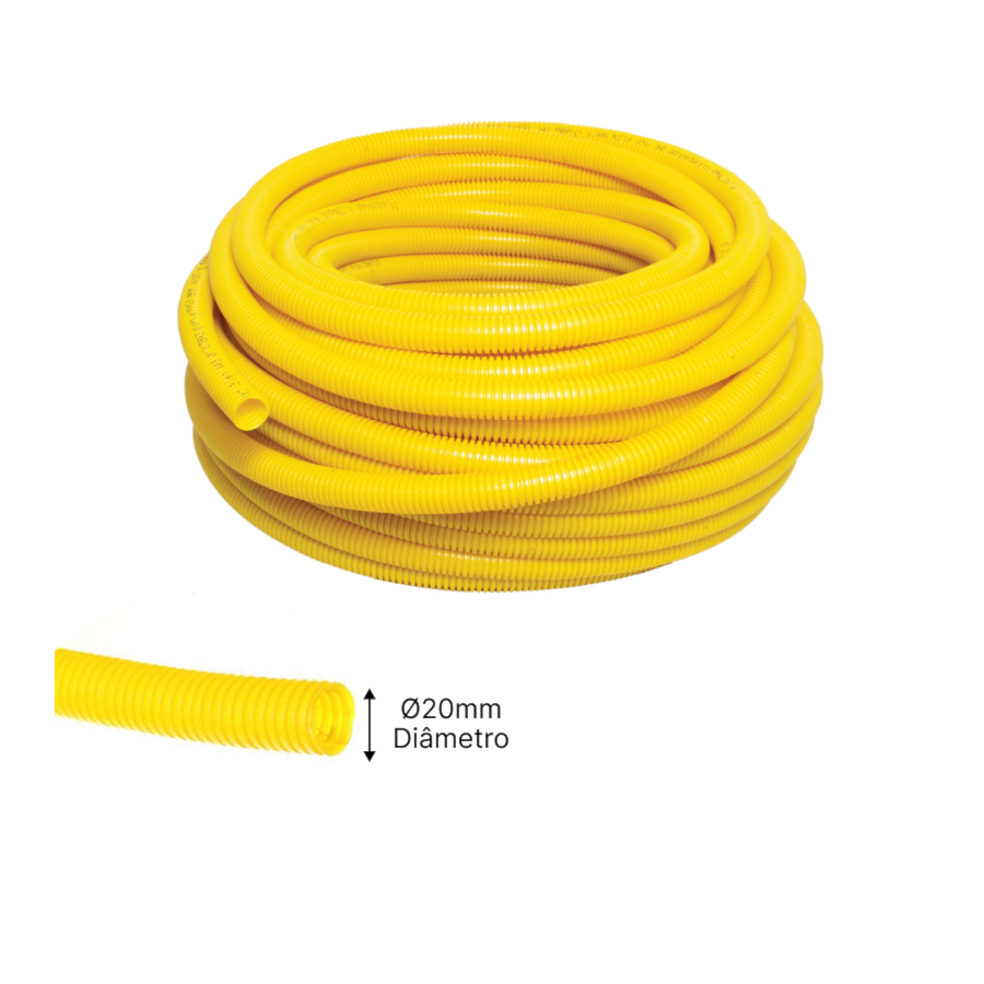 Eletroduto Flexível 20mm 5 Metros Plastman - Apotiguar
