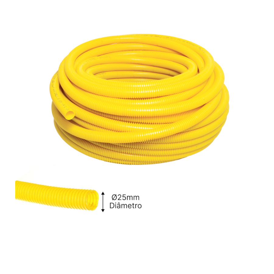 Eletroduto Flexível 25mm 5 Metros Plastman - Apotiguar
