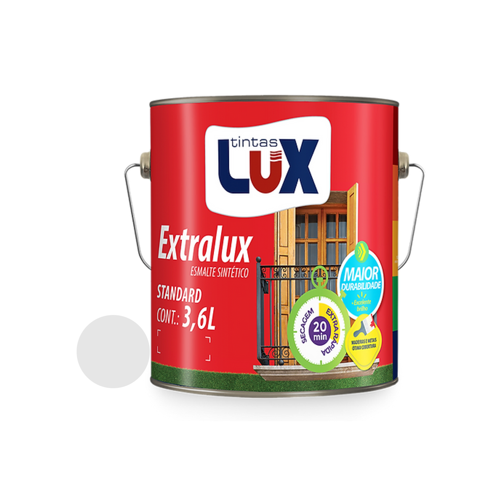 Esmalte Sintético Extralux Brilhante Branco Gelo 3,6L Lux - Apotiguar