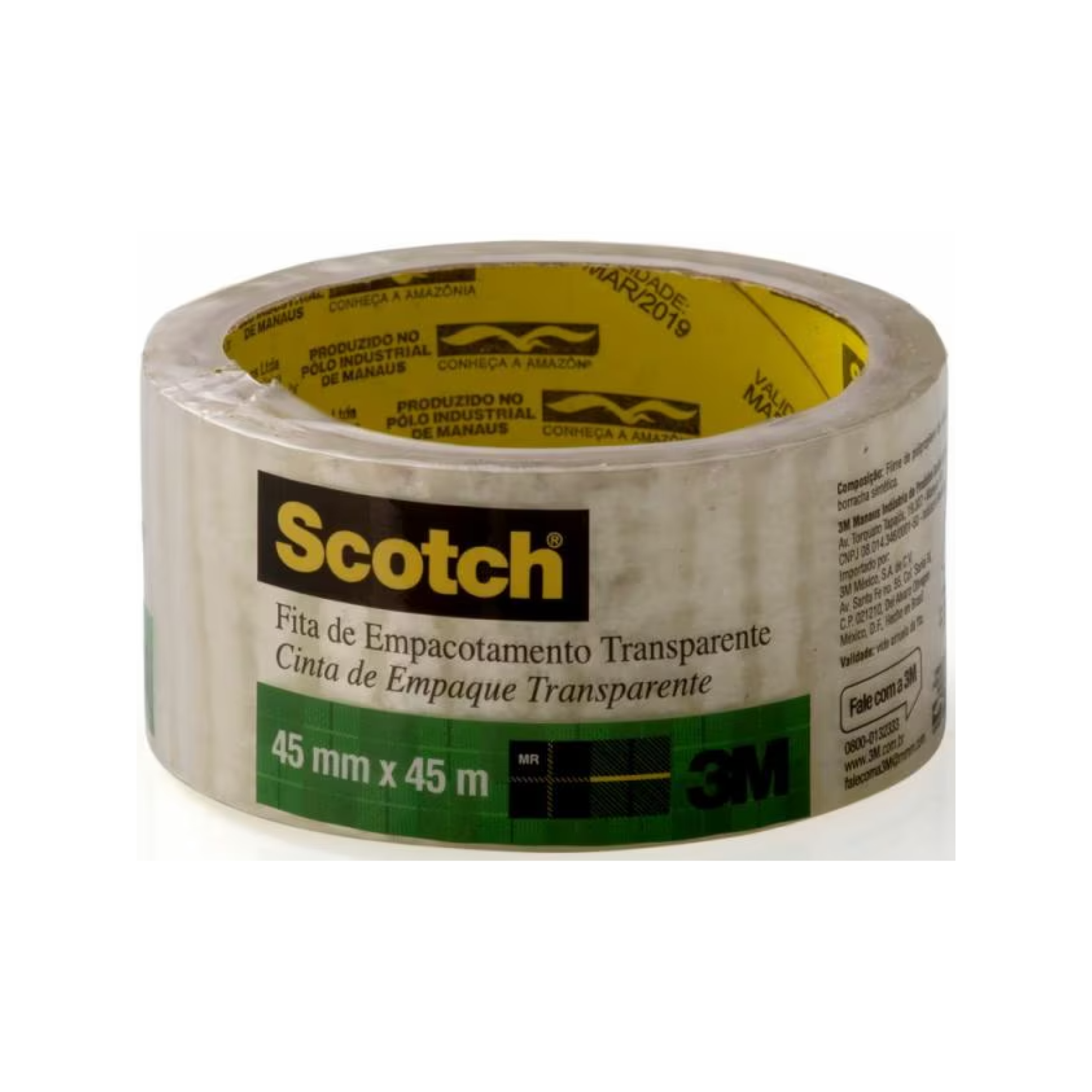 Fita de Empacotamento Transparente 45mmx45m Scotch 3M - Apotiguar