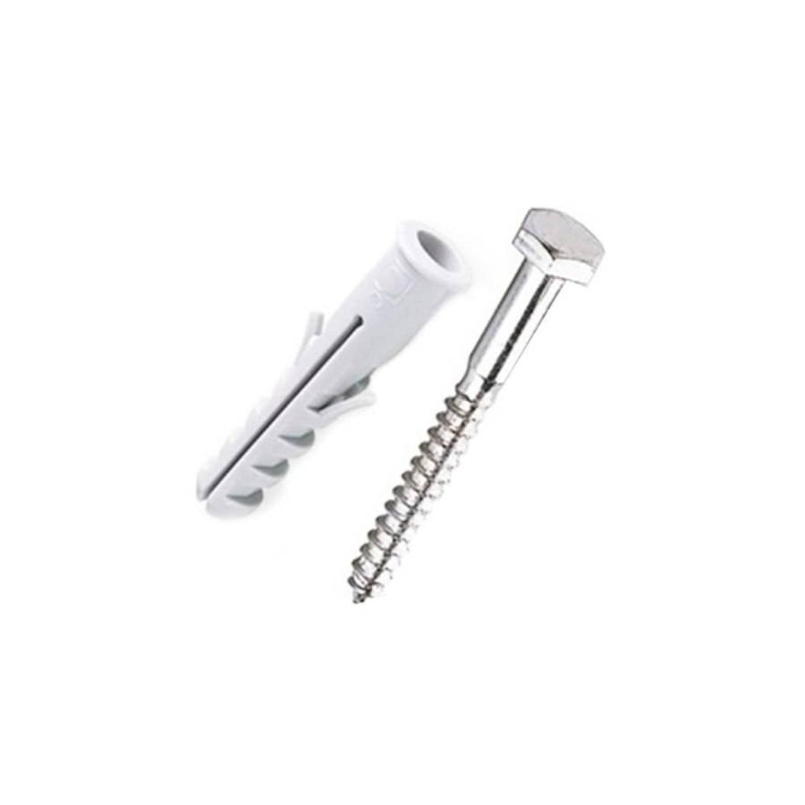 Parafuso Sextavado Zincado com Bucha 10mm com Anel 2 Unidades 1/4x60mm ...