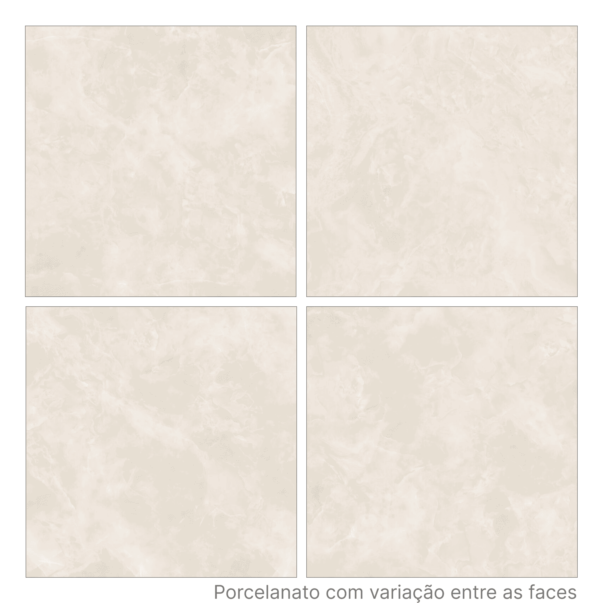 Porcelanato 90x90cm Tipo A Olimpo Bege Cetim Incesa - 2,40m² - Apotiguar
