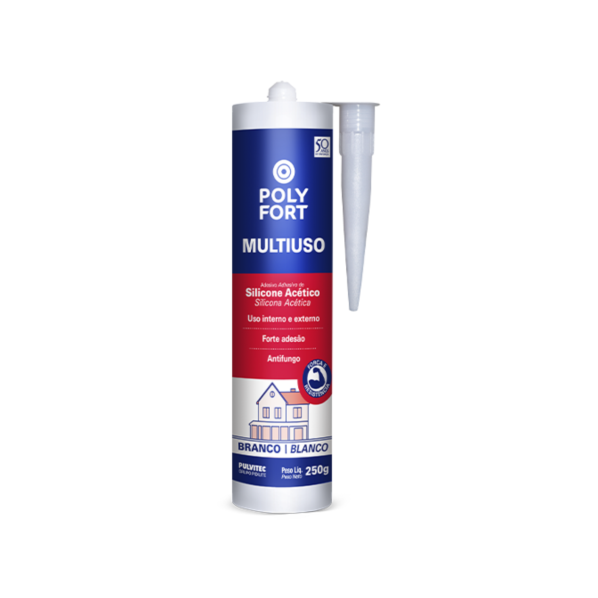 Silicone Uso Geral Branco 250g Polystic - Apotiguar