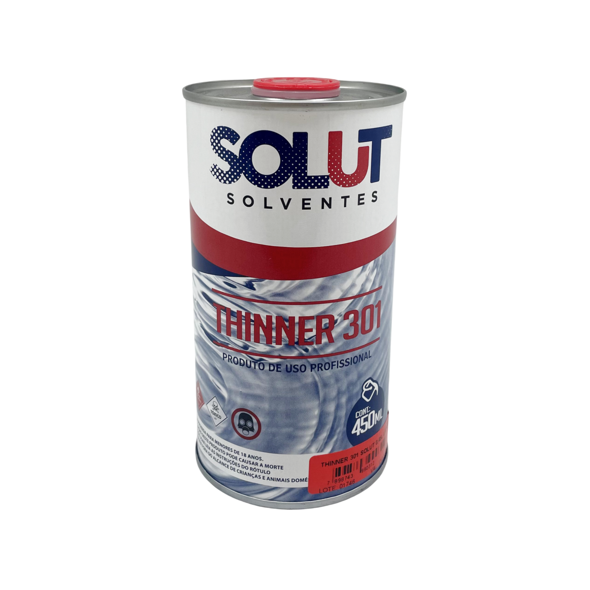 Solvente Thinner Lata 450ml Solut - Apotiguar