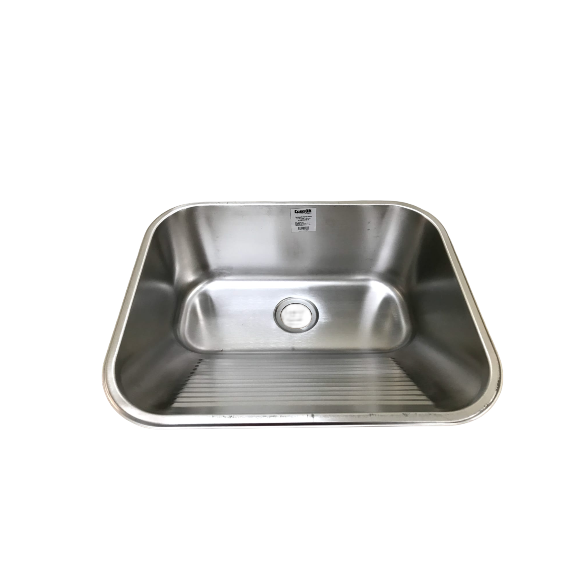 Tanque Inox Acetinado 53x43x21cm Casa Ok - Apotiguar