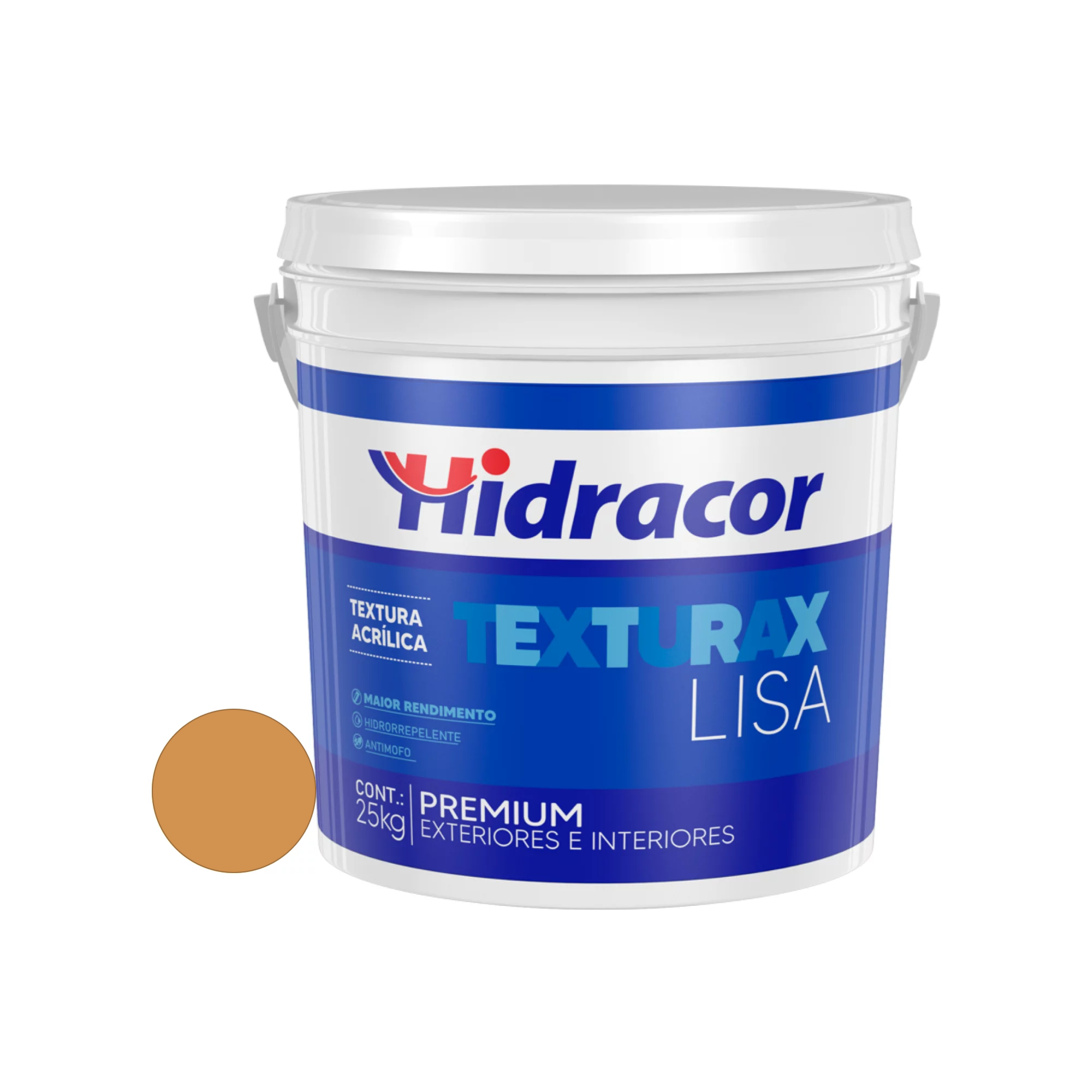 Textura Lisa Ocre Colonial Balde 25Kg Hidracor - Apotiguar