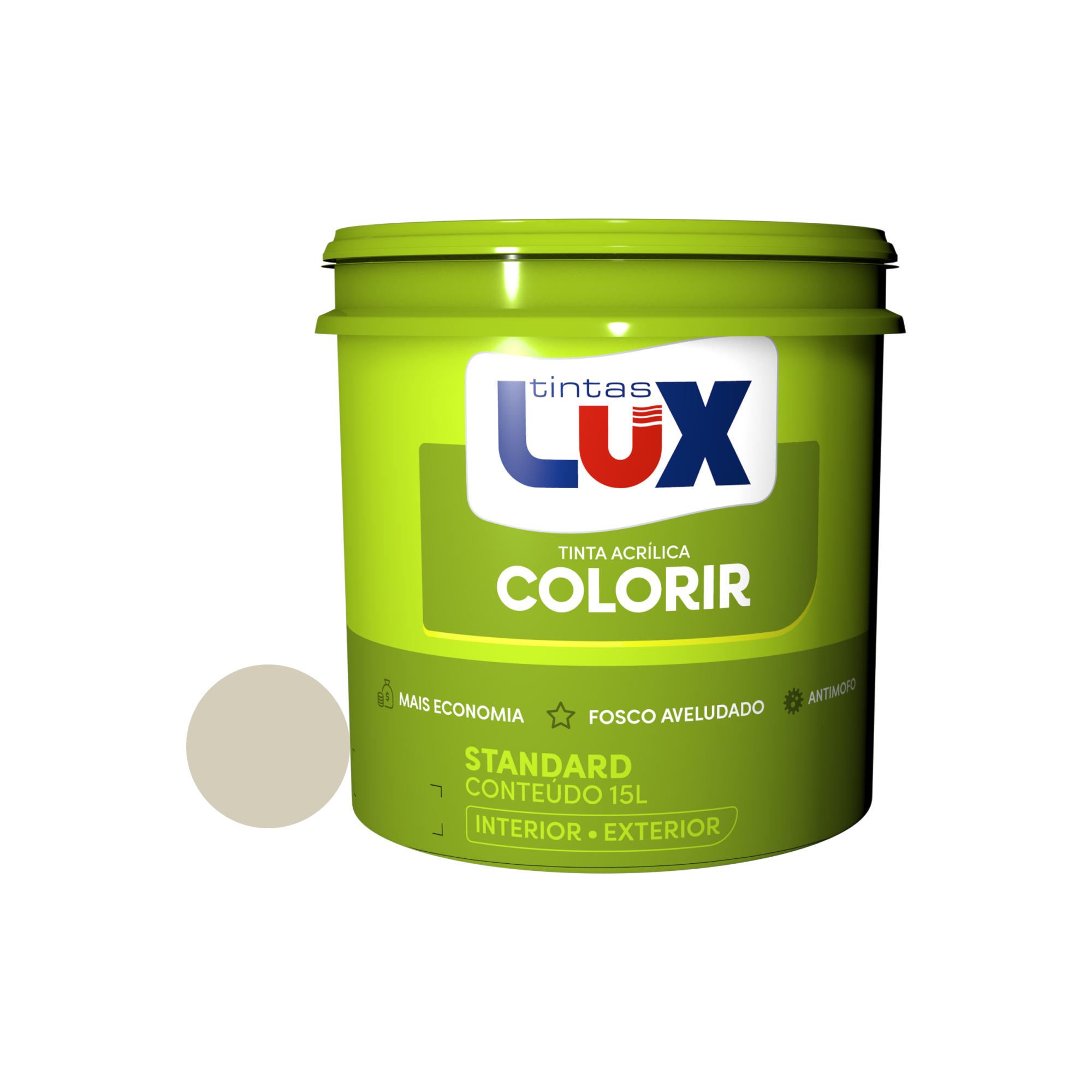 Tinta Acrílica Colorir Branco Gelo 15L Lux - Apotiguar