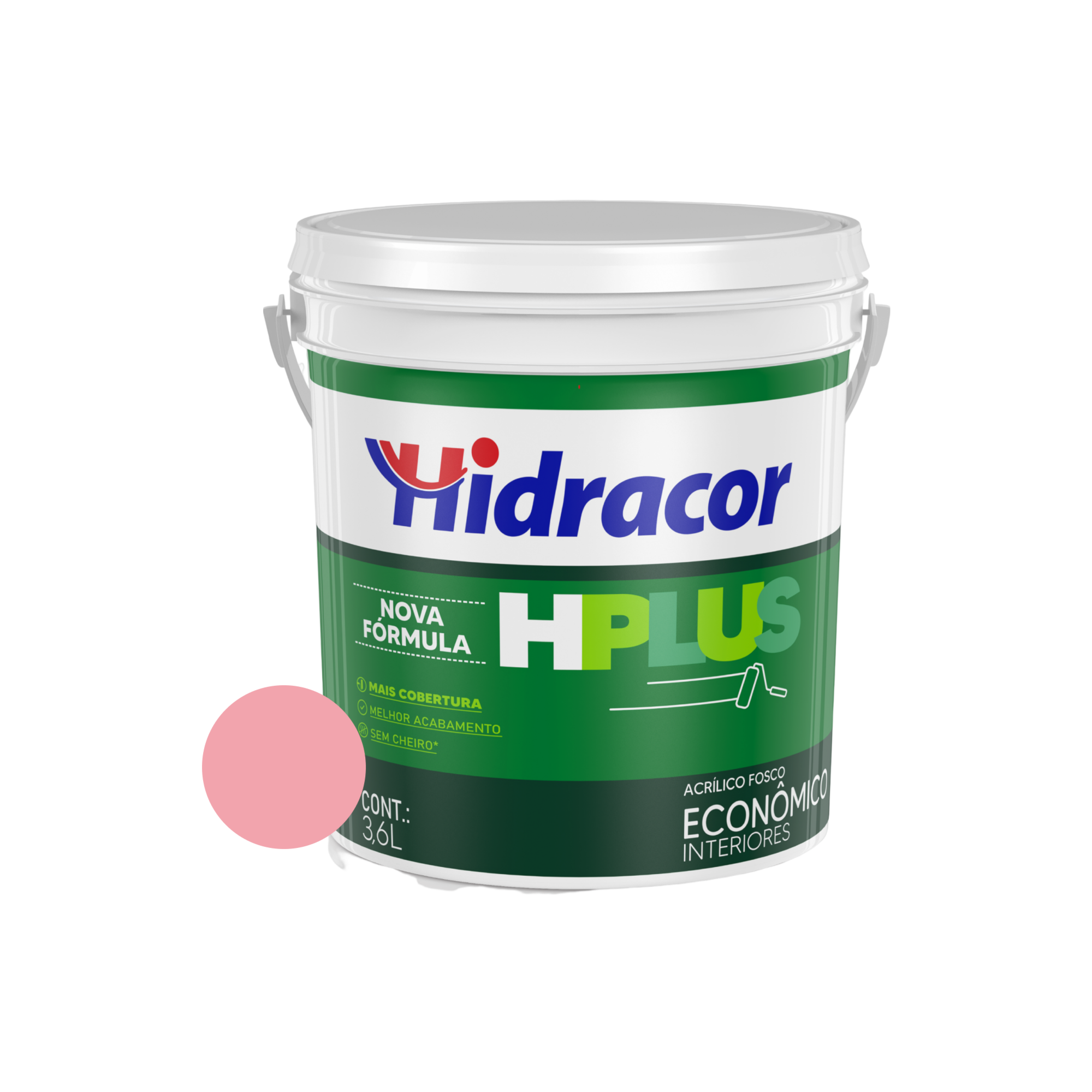 Tinta Acrílica Hplus Rosa Grena 3,6L Hidracor - Apotiguar