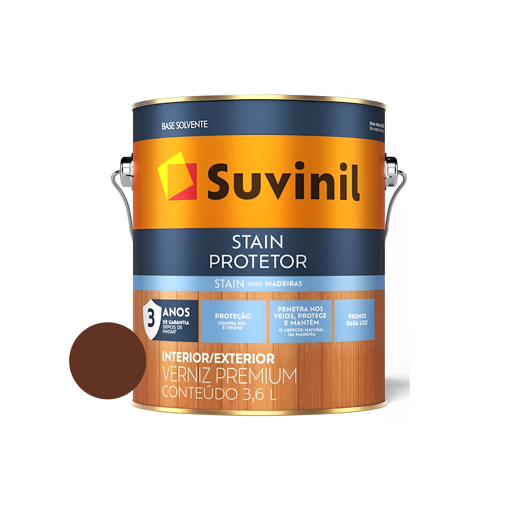 Verniz Stain Protetor Acetinado Imbuia 3,6L Suvinil - Apotiguar